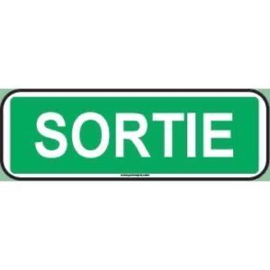 Panneau sortie | PANNOPRO - LE SPÉCIALISTE DE LA SIGNALISATION